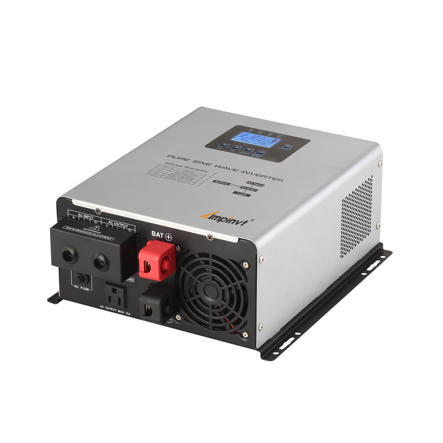 1200W DC 12V Pure Sine Wave Inverter with Charger,UPS Backup Power Inv